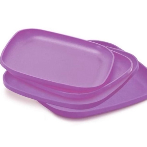 Tupperware | Kitchen | Tupperware 8 Inch Square Plates Set Of 4 | Poshmark